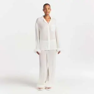 Women's Feather Trim Sleepwear
