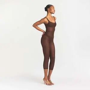SKIMS Power Mesh Shapewear Cropped Catsuit