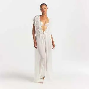 SKIMS Long Robe | White | | Romance - Ivory