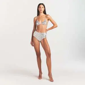 SKIMS Sequin Bralette And Hipster Set | White | | Novelty Intimates - Snow