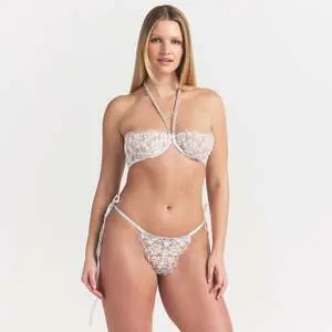 SKIMS Lace Tie Side Tanga