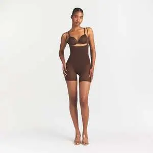 SKIMS Core Sculpt Open Bust Mid Thigh Bodysuit - Cocoa