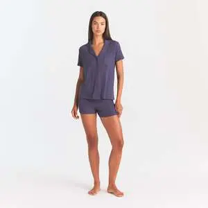 SKIMS Short Pajama Set | Blue | | Soft Lounge - Sleet