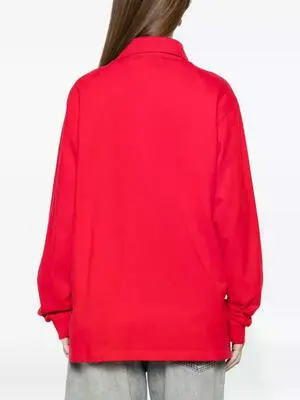 Prada Long-sleeve Piqué Polo Shirt - Red