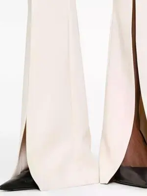 Elisabetta Franchi Logo-detail Flared Trousers - Neutrals
