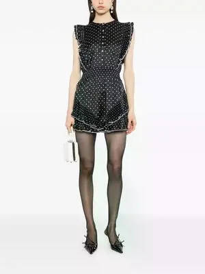 SELF-PORTRAIT Polka Dot Ruffled Mini Dress