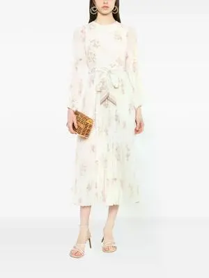 Zimmermann Sunray Midi Dress - Neutrals