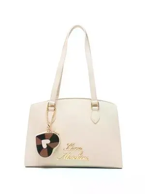 Moschino Heart-charm Tote Bag - Neutrals