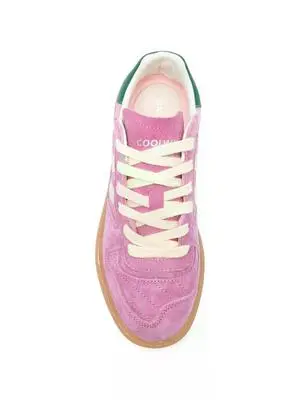 COOLWAY Goal Suede Lace-up Sneakers - Pink