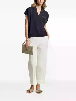 Peserico V-neck Pocket Knitwear - Blue