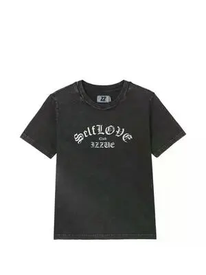 Izzue Printed Cotton T-shirt - Black