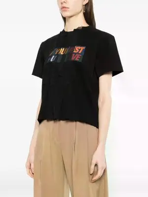 Sacai Slogan-print T-shirt