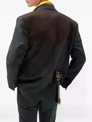 Versace Colour Block Wool Blazer