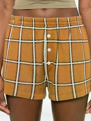 Guest In Residence Plaid Shorts - Brown