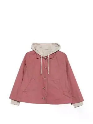 Herno Hooded Button Jacket - Pink