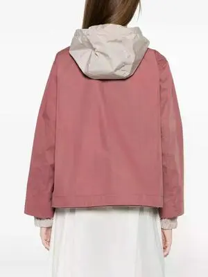 Herno Hooded Button Jacket - Pink