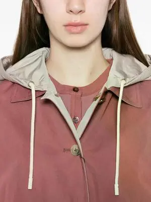 Herno Hooded Button Jacket - Pink