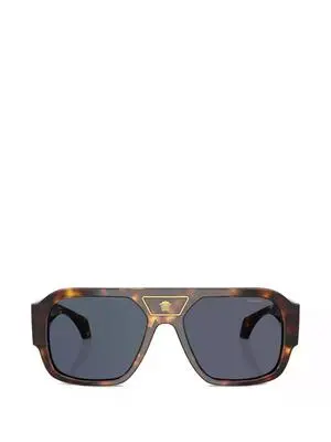 Versace Logo-detail Sunglasses - Brown