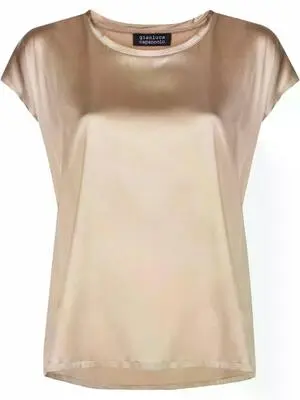 GIANLUCA CAPANNOLO Satin-finish Short-sleeve T-shirt