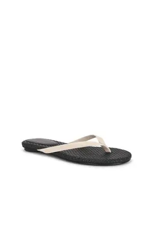 ST. AGNI Suede Woven Flip Flop - Rock