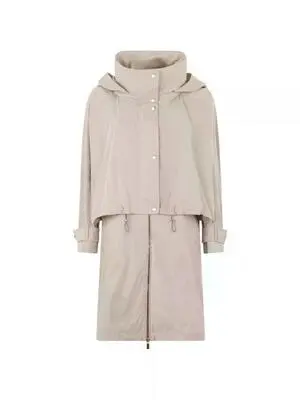 MOORER Hooded Zip-up Parka Coat