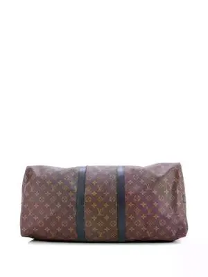 LOUIS VUITTON Keepall Bandouliere 55 Travel Bag Monogram Canvas - Brown