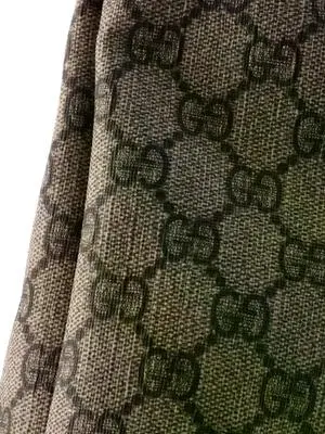 Gucci Plus Gg Coated Canvas With Leather Large Tote Bag