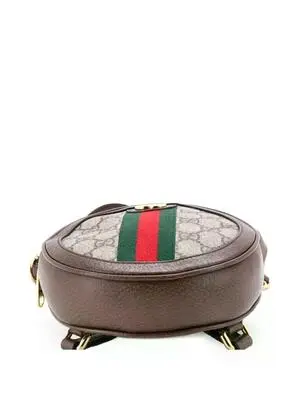 Gucci Ophidia Round Gg Coated Canvas Mini Backpack