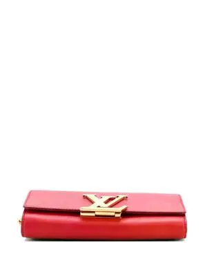 LOUIS VUITTON Chain Louise Leather Gm Clutch Bag - Red