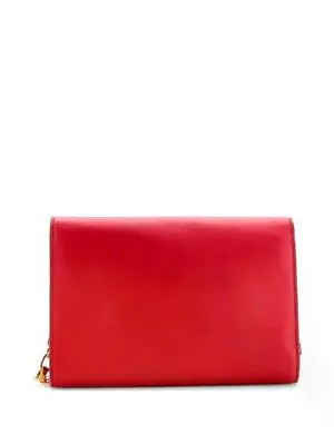 LOUIS VUITTON Chain Louise Leather Gm Clutch Bag - Red
