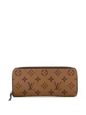 LOUIS VUITTON Clemence Wallet Reverse Monogram Canvas Small Wallets - Brown
