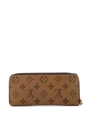 LOUIS VUITTON Clemence Wallet Reverse Monogram Canvas Small Wallets - Brown