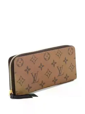 LOUIS VUITTON Clemence Wallet Reverse Monogram Canvas Small Wallets - Brown