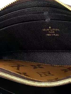 LOUIS VUITTON Clemence Wallet Reverse Monogram Canvas Small Wallets - Brown