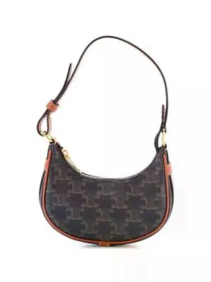 Celine Ava Bag Triomphe Coated Canvas Mini Shoulder Bag - Brown