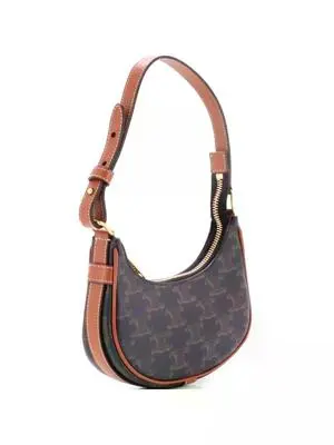 Celine Ava Bag Triomphe Coated Canvas Mini Shoulder Bag - Brown