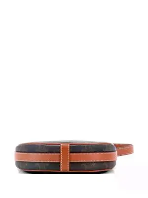Celine Ava Bag Triomphe Coated Canvas Mini Shoulder Bag - Brown