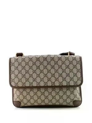 Gucci Neo Vintage Flap Messenger Gg Coated Canvas Medium - Brown