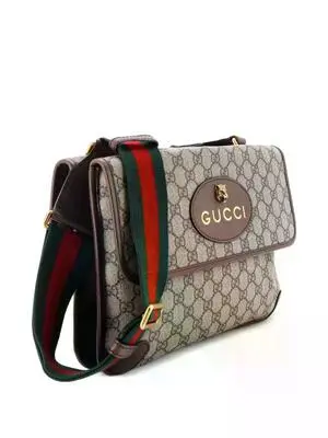 Gucci Neo Vintage Flap Messenger Gg Coated Canvas Medium - Brown