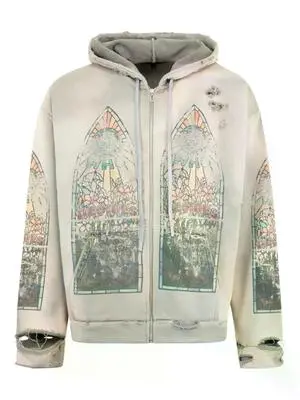 WHO DECIDES WAR Zip-fastening Hoodie