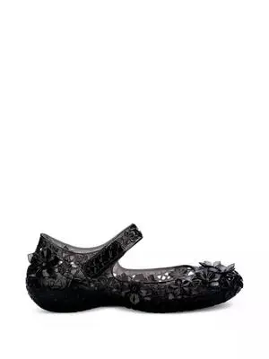 Melissa X Susan Fang Luna Bloom Ballet Flats - Black