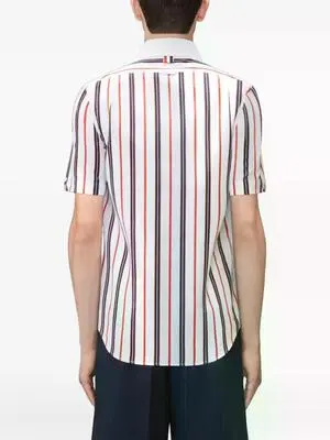 Thom Browne Poplin Repp Stripe Short Sleeve Shirt