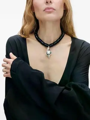 JULIETTA Ponza Shell Pendant Necklace - Silver