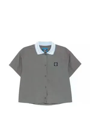 AGNES B. Logo-patched Cropped Shirt