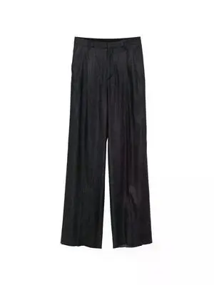 Tagliatore Pleated Wide Leg Trousers - Blue
