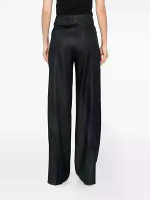 Tagliatore Pleated Wide Leg Trousers - Blue