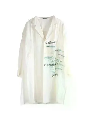 Yohji Yamamoto Printed Coat - Neutrals