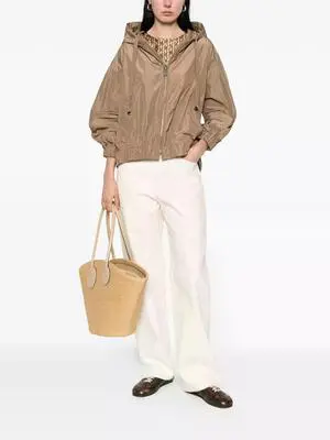 Max Mara Hooded Zip Jacket - Brown