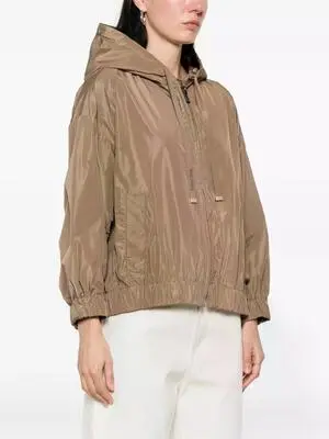 Max Mara Hooded Zip Jacket - Brown
