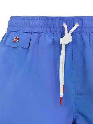 Kiton Logo-embroidered Swim Shorts - Blue